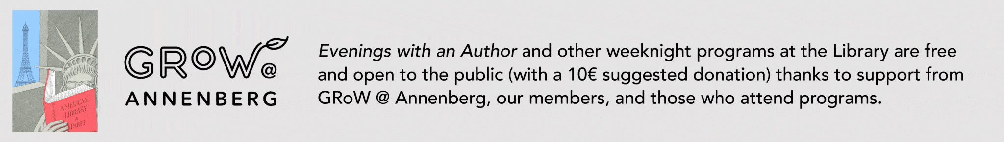 Evenings with an Author, sponsored by GRoW @ Annenberg – The American ...